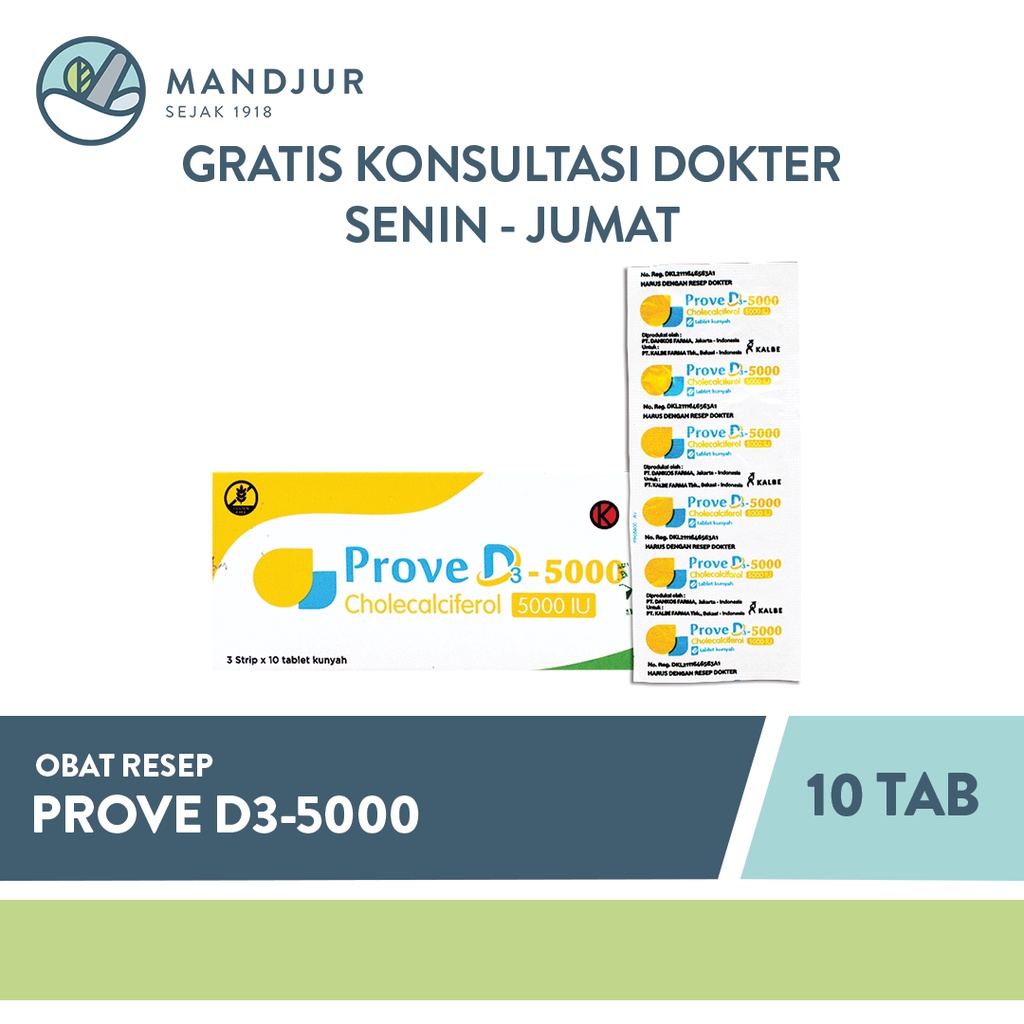 Jual Prove Vitamin D3-5000 IU Strip 10 Tablet | Shopee Indonesia