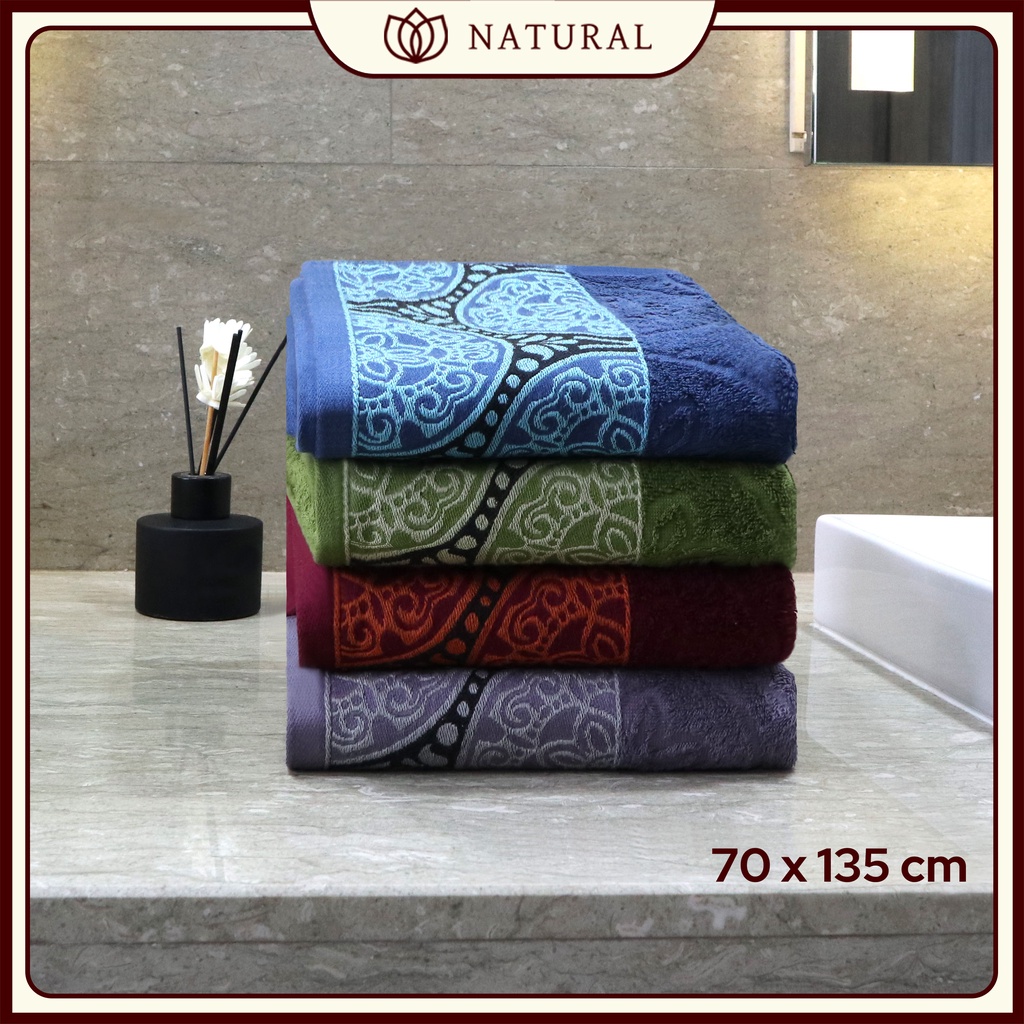 Jual Handuk Mandi Natural by Chalmer 70 x 135 cm Motif Mandala Handuk ...