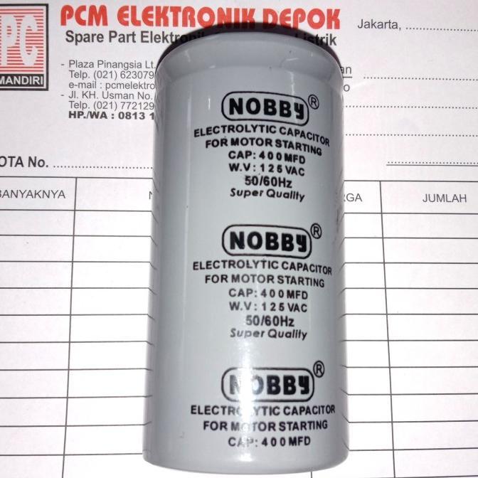 Jual 400MFD 125VAC 400 MFD 125 NOBBY ORIGINAL Capacitor Motor Starting ...