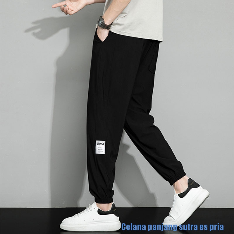 Jual celana kulot pria celana longgar pria korean style celana panjang santai celana kulot cowok ...