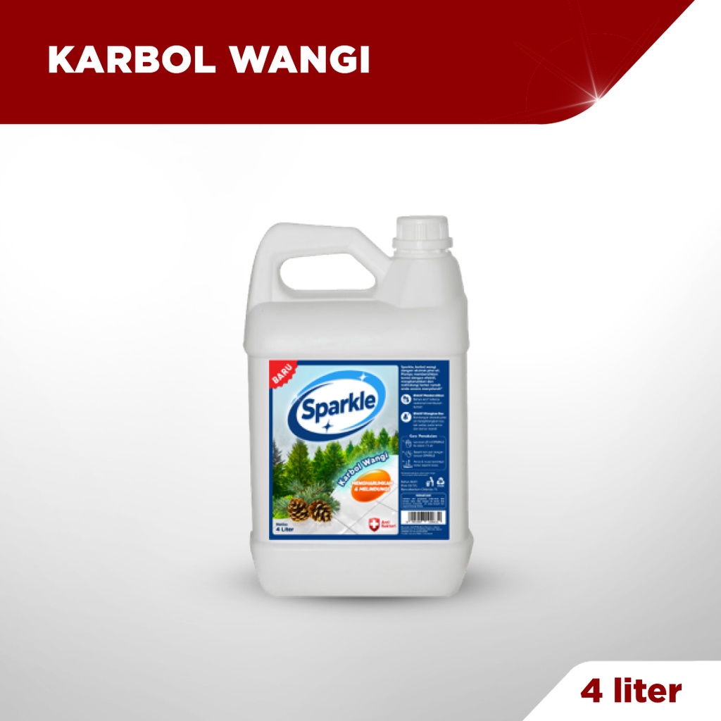 Jual Sparkle Karbol Wangi Aroma Pine Jerigen 4 Liter | Shopee Indonesia