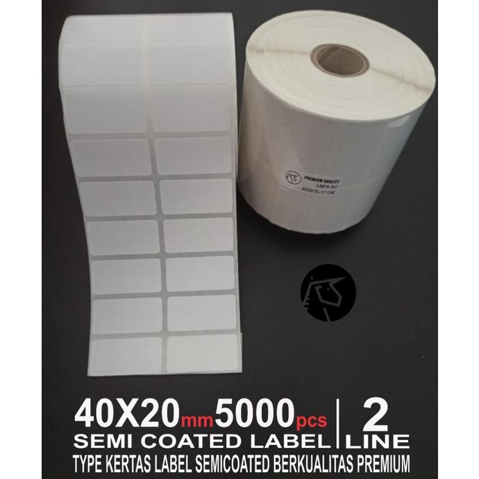 Jual PROMO Label Barcode Semicoat 40 x 20 mm | Shopee Indonesia