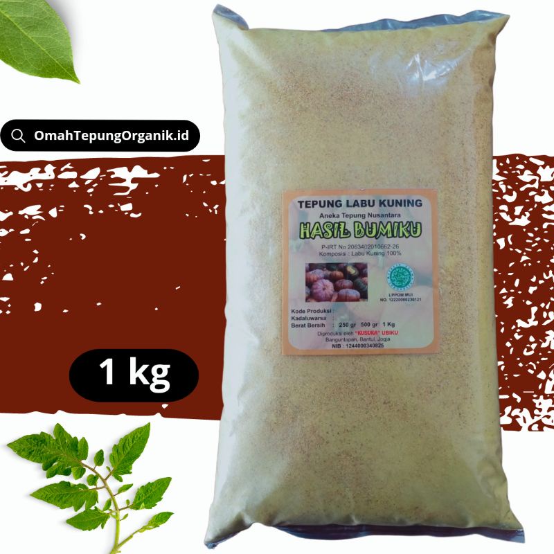 Jual Tepung Labu Kuning kemasan 1 KG/pumpkin powder organic 1 KG ...