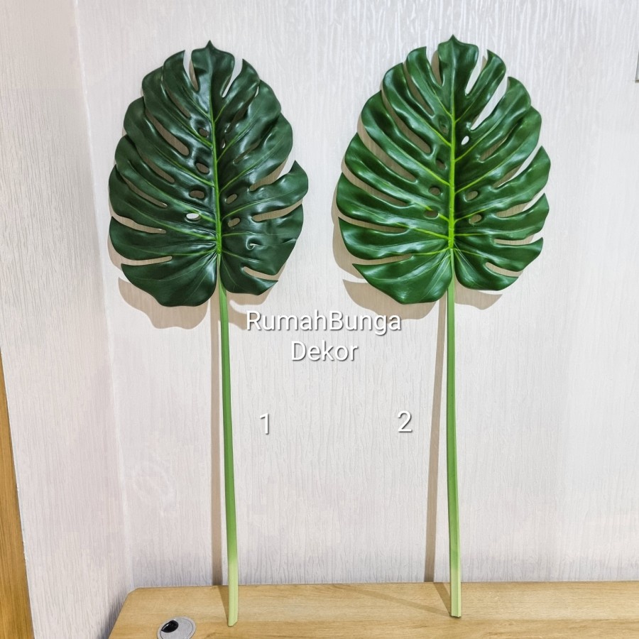 Jual Daun Monstera Deliciosa Jumbo Artificial (Ada 2 Warna ) | Shopee ...