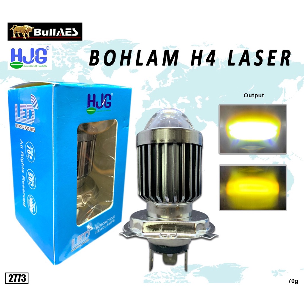 Jual Bohlam Led H4 Laser Hi/Loo 18 Watt I Bulb H4 Laser Led V2773 ...