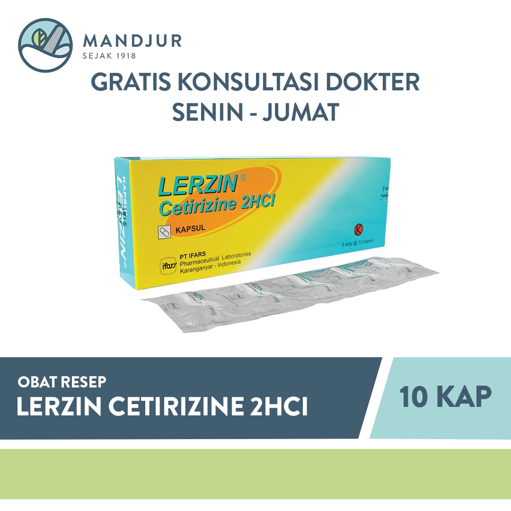 Jual Lerzin 10 Mg Strip 10 Kapsul | Shopee Indonesia