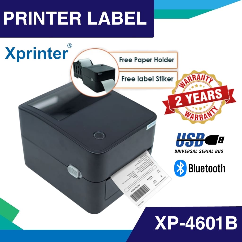 Jual PRINTER STIKER BLUETOOTH CETAK RESI SHOPEE 100MM XPRINTER 4601 BT ...