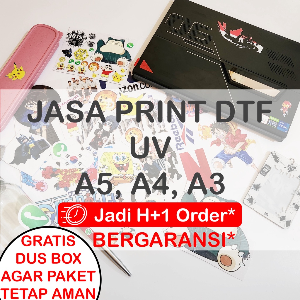 Jual [Check Out] Jasa Cetak UV DTF Film Sticker A3 A4 A5 | Shopee Indonesia