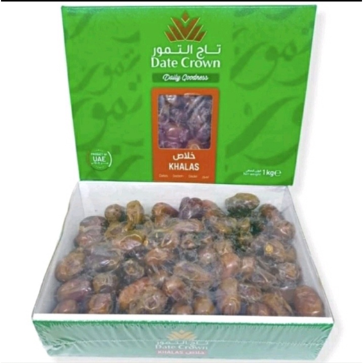 Jual Date Crown Premium Emirate Dates Khalas 1KG | Shopee Indonesia