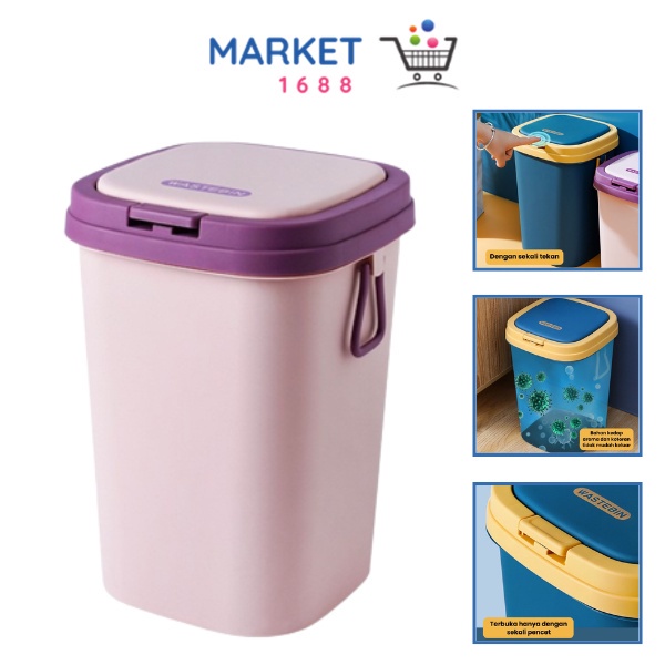 Jual Market1688 Tempat Sampah Kamar Kotak Sampah Tertutup Tong Sampah