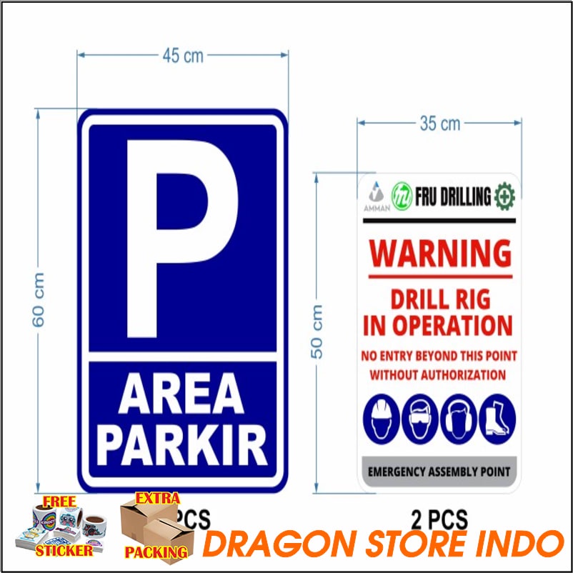 Jual Murah Custom Rambu Area Parkir dan Peringatan Plat Alumunium Keren ...