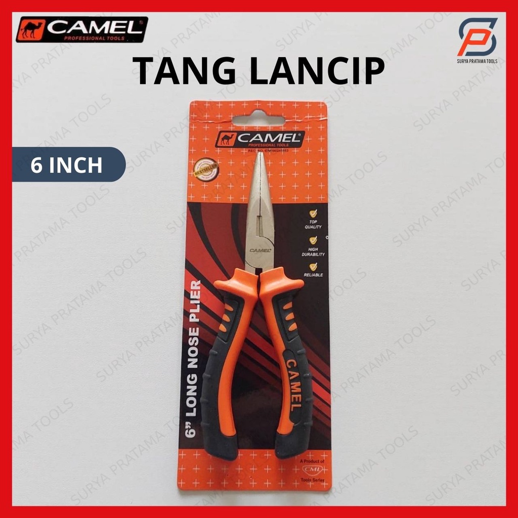 Jual Camel Tang Lancip 6 Inch / Tang Cucut 6" / Long Nose Pliers ...