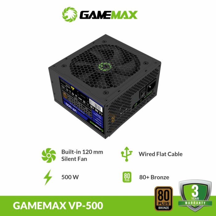 Jual PSU GameMax VP-500 / VP500 Non RGB 500W 80+ | Shopee Indonesia