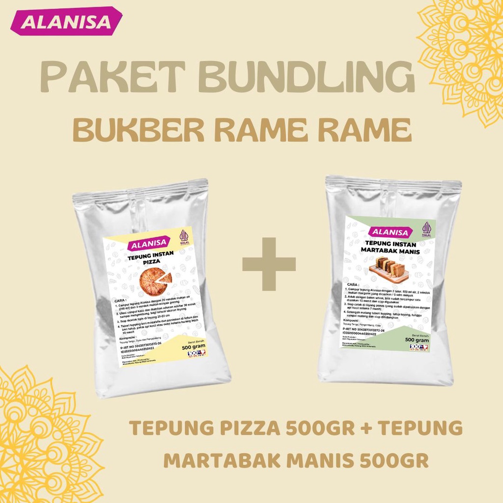 Jual PAKET BUNDLING BUKBER RAME RAME ( TEPUNG PIZZA 500GR + TEPUNG ...