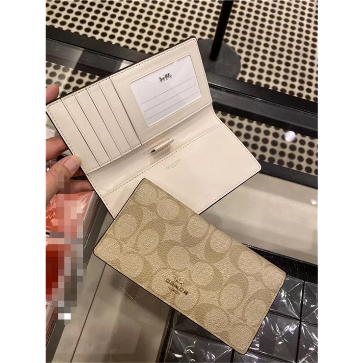 Jual Coach Bifold Wallet In Signature Canvas Coach Women Bags Coach ...