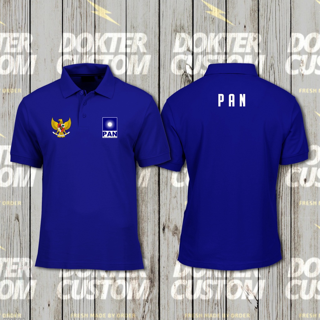 Jual Baju Partai PAN / Baju Partai Amanat Nasional / Baju Polo Pria ...