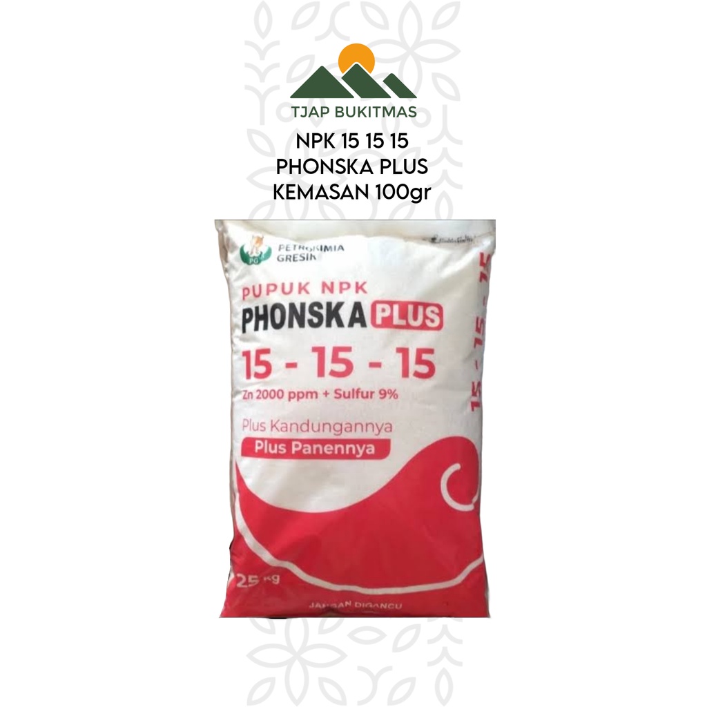 Jual Pupuk NPK Phonska Plus 15 15 15 (+Zinc) Kemasan Kecil 100 Gram ...