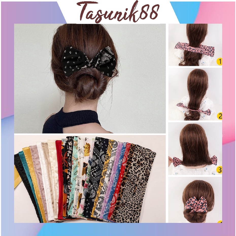 Jual TASUNIK88 Magic Hair Bun Maker Hairdini Pita Donut Styling Bands ...