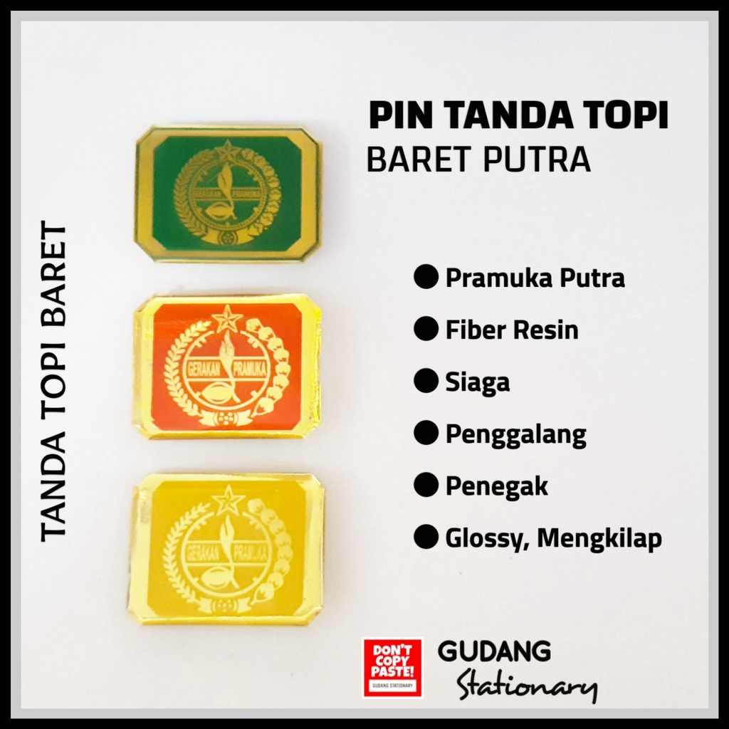 Jual Pin Tanda Topi Tatop Baret Pramuka Putra | Shopee Indonesia