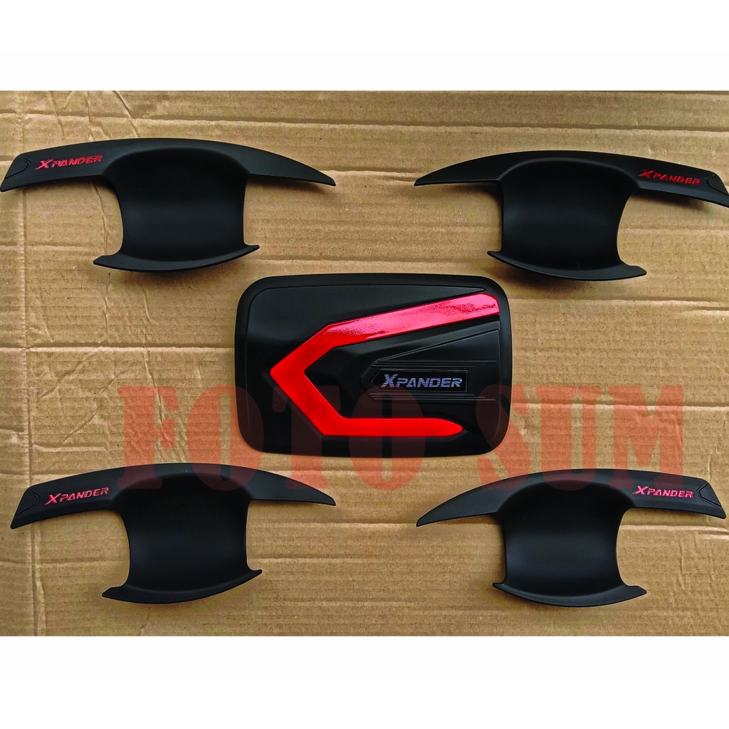 Jual outer dan cover tangki mobil xpander hitam list merah smart key ...