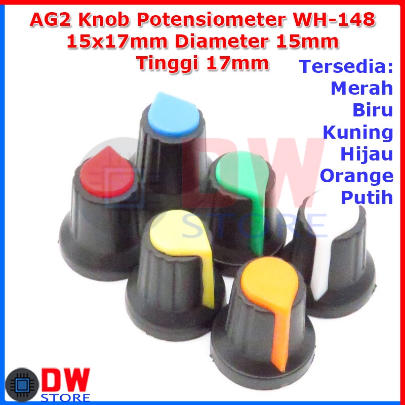 Jual AG2 KNOB POTENSIO METER KENOB KNOP TUTUP POTENSIOMETER WH148 AG2 ...