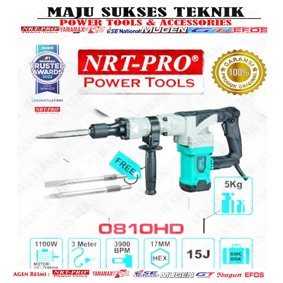 Jual NRT-PRO 0810 HD Bor Bobok Jack Hammer Drill Beton Tembok Impact Demolition Mesin 0810HD ...