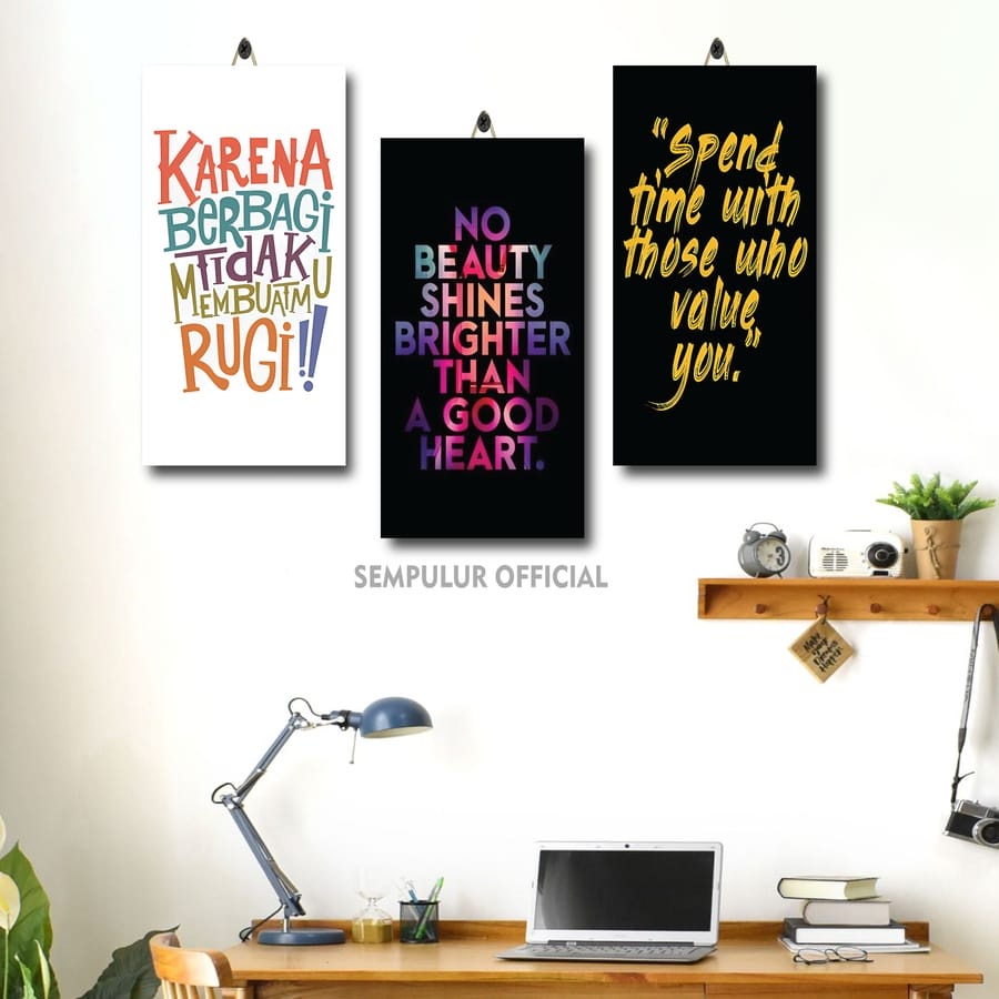 Jual 61-80 HIASAN DINDING AESTHETIC QUOTES MOTIVASI SEMANGAT 15X30 ...