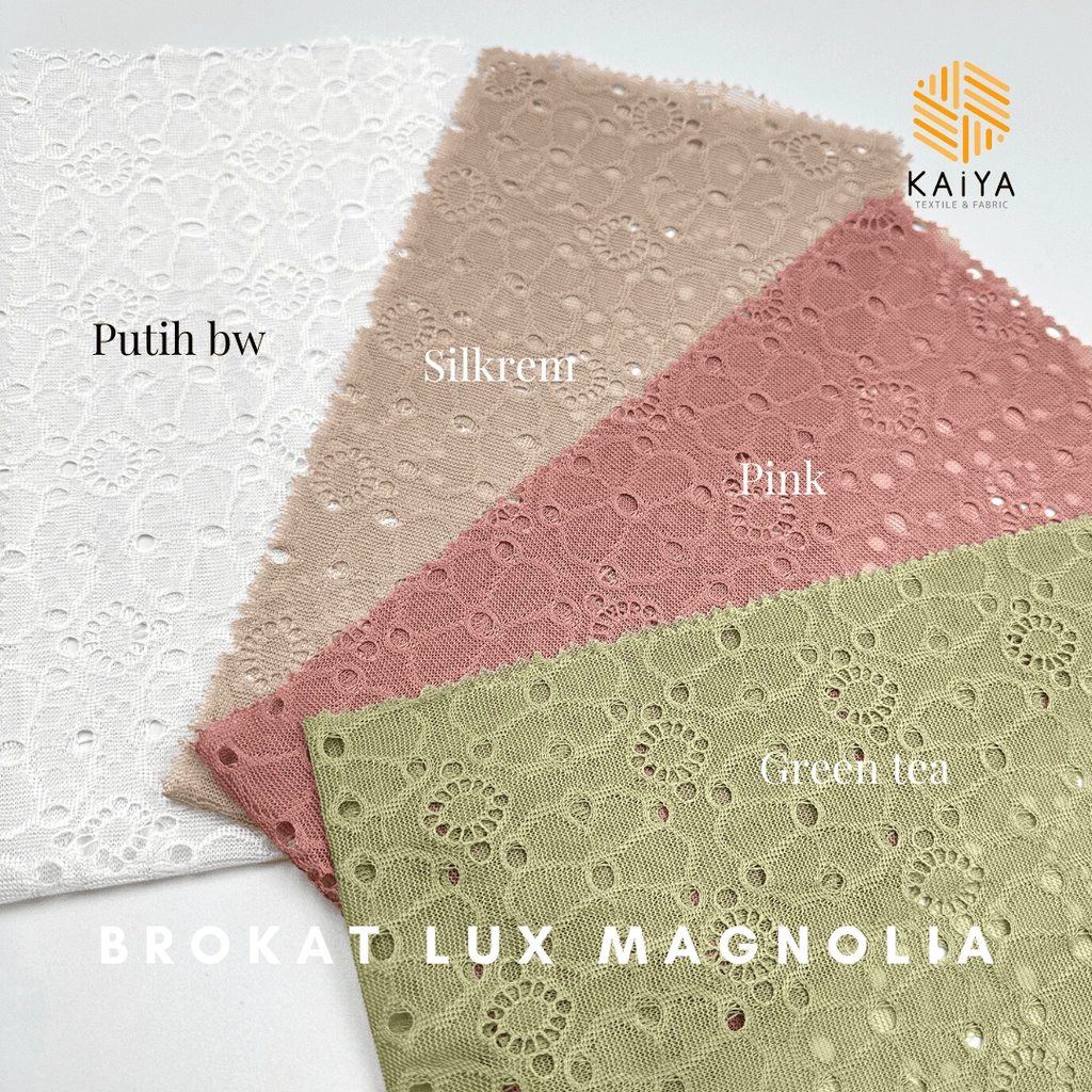 Jual Bahan Kain Rollan Brokat Brukat Lux Magnolia 1 rol ± 50 yard ...