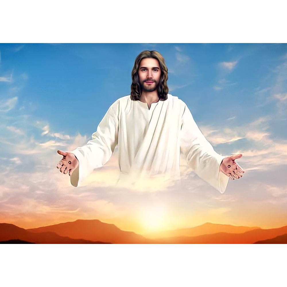 Jual LUKISAN POSTER CETAK YESUS JUMBO XTRA BESAR UKURAN 100X50CM ...