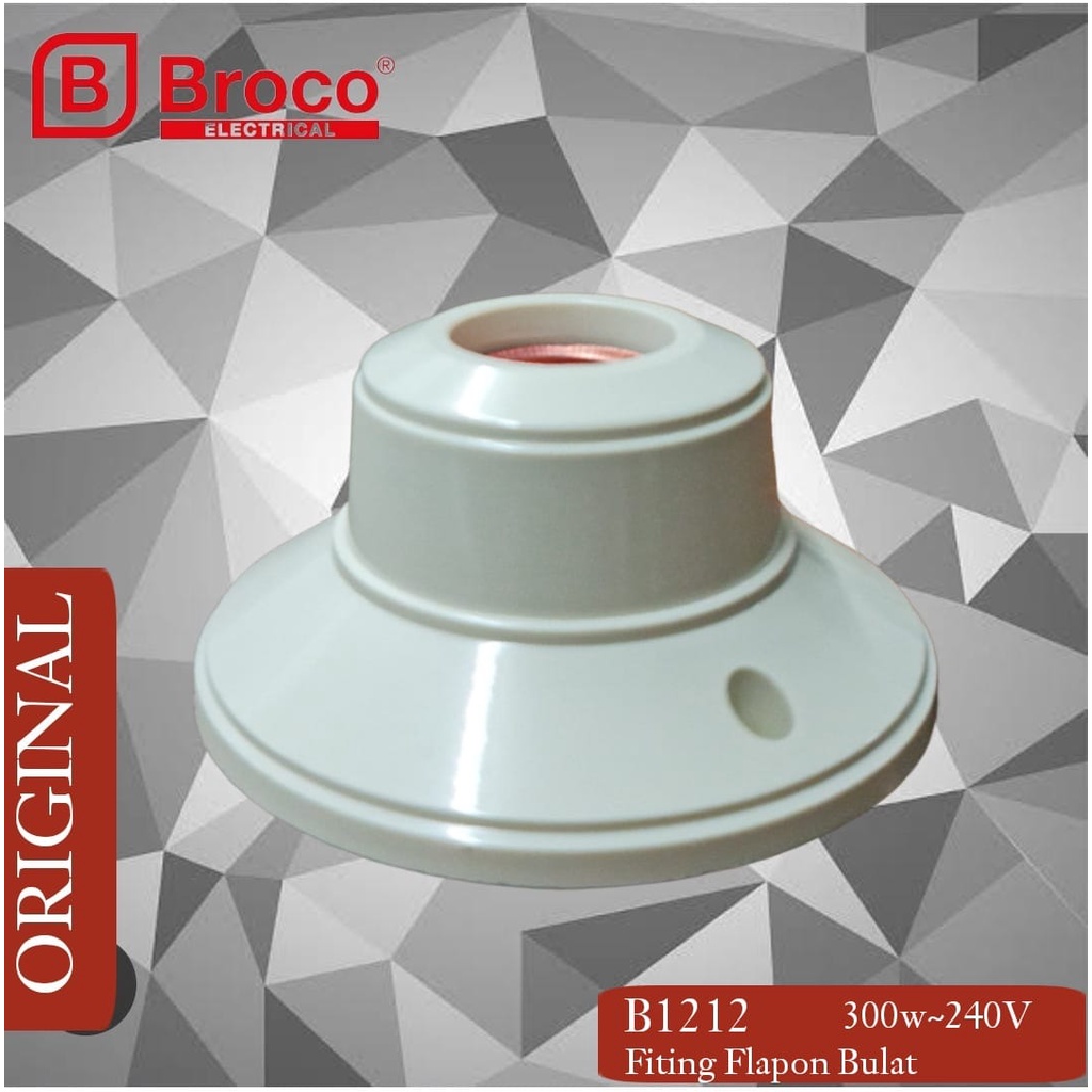 Jual Broco 1212 (B) Fitting Plafon Bulat / Broco Original Fiting Flapon ...