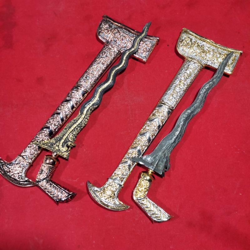 Jual Keris Bugis Melayu Warangka Model Bugis Melayu Full Sepuh Emas ...