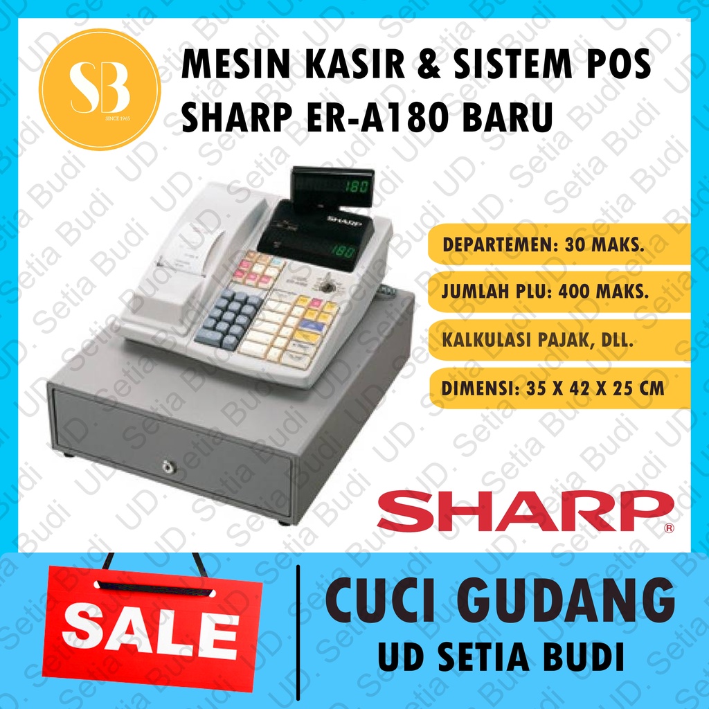 Jual Mesin Kasir dengan POS Sharp XE-A180 400 PLU Cash Register Asli Jepang Baru | Shopee Indonesia