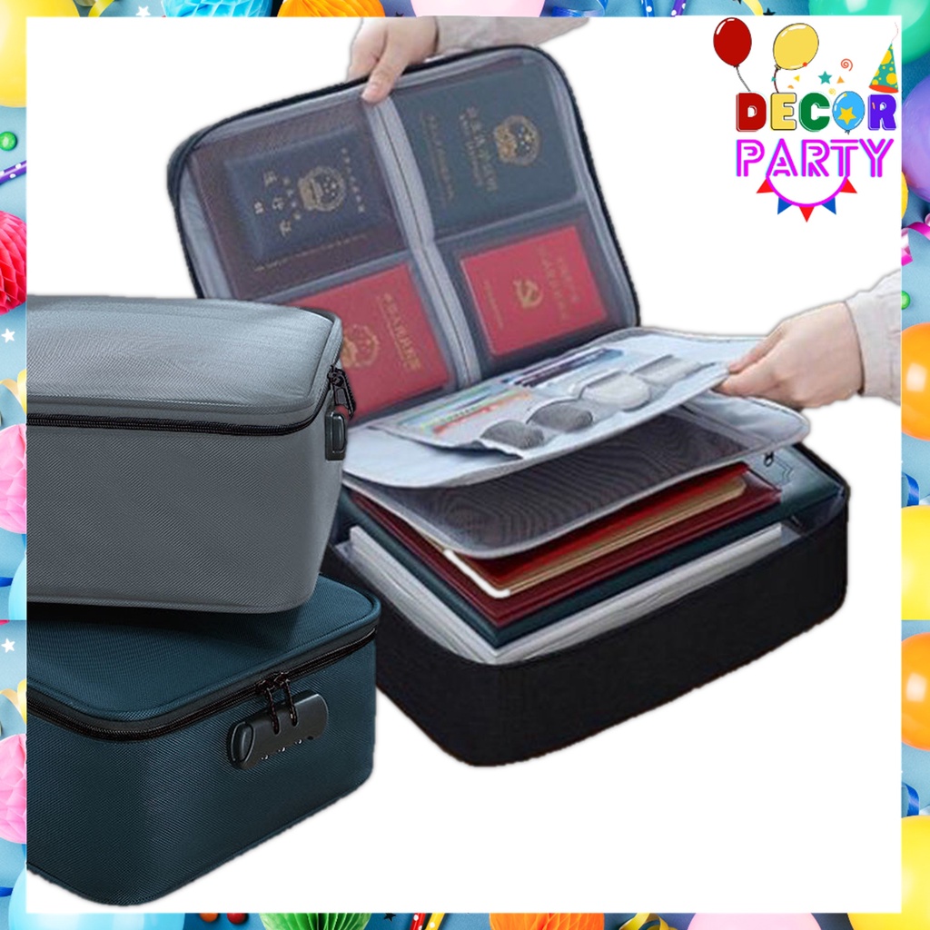 Jual DP Tas Penyimpanan Dokumen 3 Layer Sekat Storage Bag Sertifikat ...