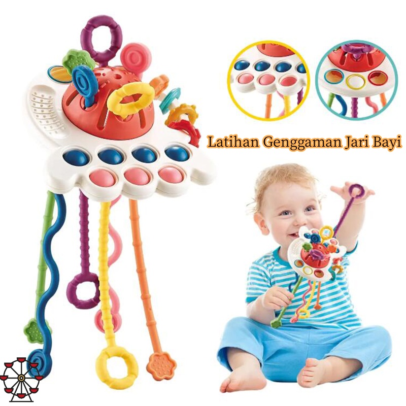 Jual 1 Pc Mainan Edukasi 4 In 1 Bahan Silikon Untuk Bayi 6-12 Bulan ...