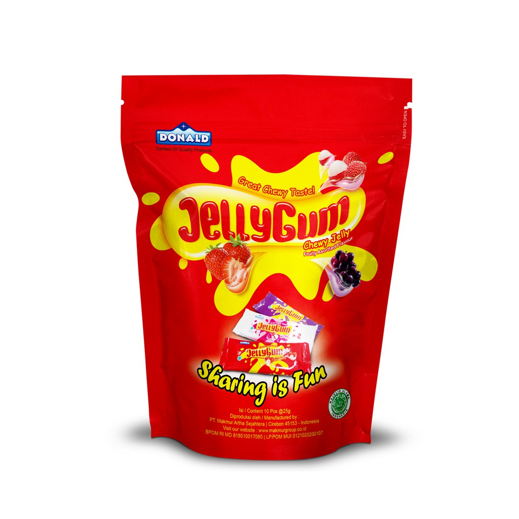 Jual Donald Jelly Gum Chewy Jelly Share It Isi 10 pcs x 25 gram ...