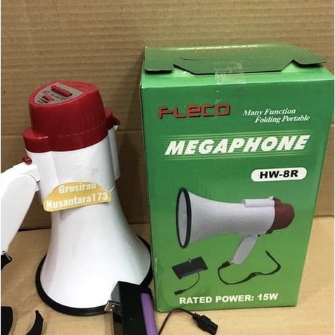 Jual MEGAPHONE ATAU TOA KECIL FLECO MULTIFUNGSI HW-8R/ TOA FLECO MURAH ...