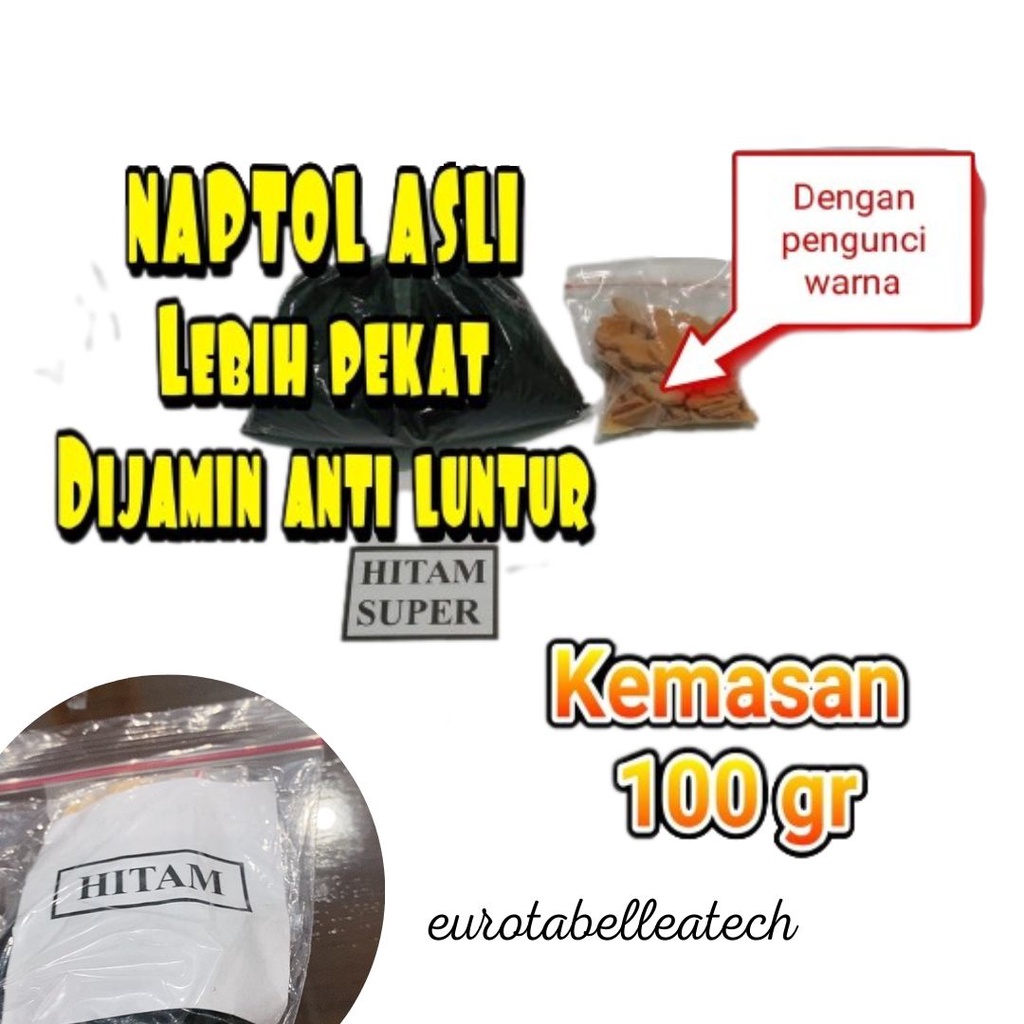 Jual eurotabelleatech NAPTOL HITAM WANTEX PEWARNA PAKAIAN JEANS ASLI ...
