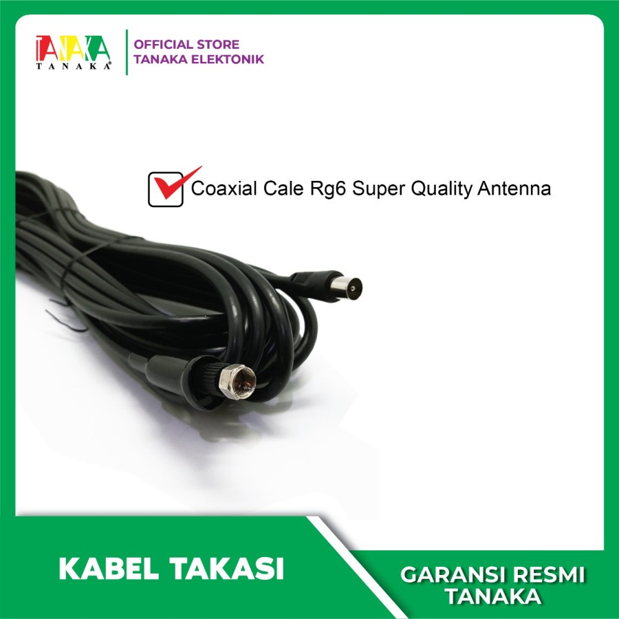 Jual KABEL ANTENNA 5C 15M F TO TV PLUG TANAKA | Shopee Indonesia