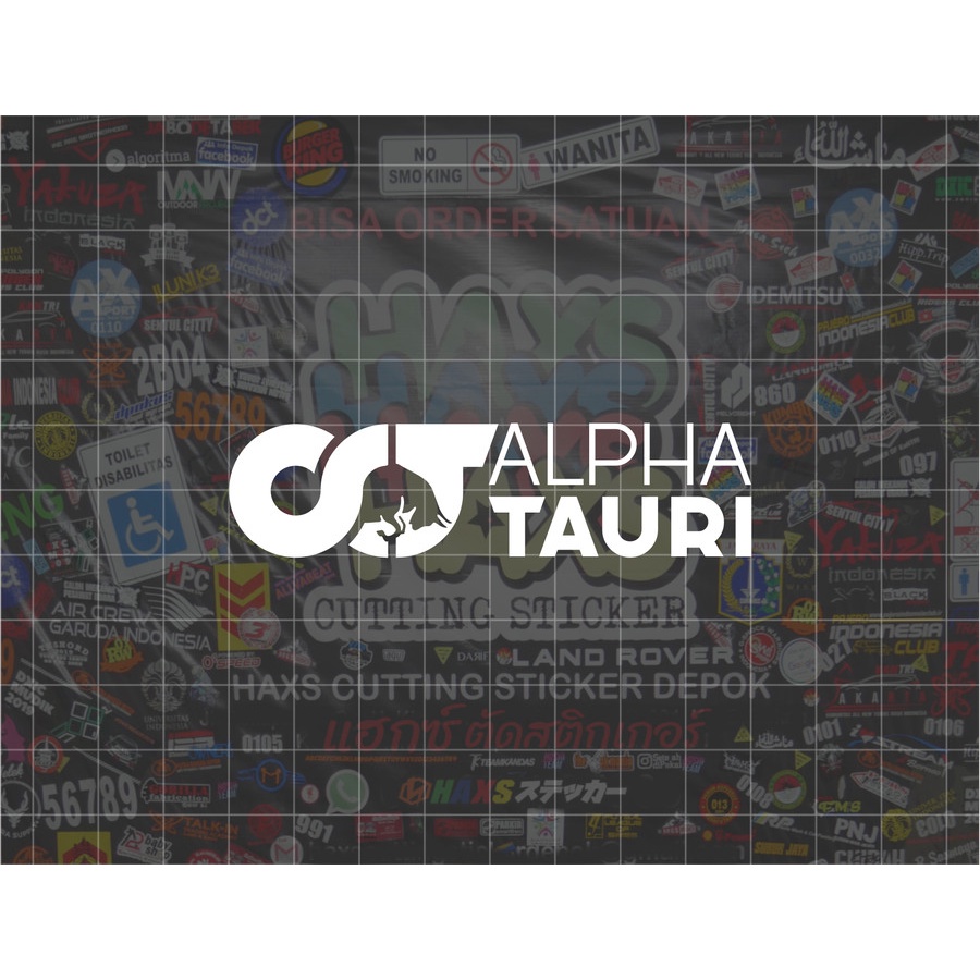 Jual Cutting Sticker Alpha Tauri Ukuran 8 cm Untuk Motor Mobil | Shopee ...
