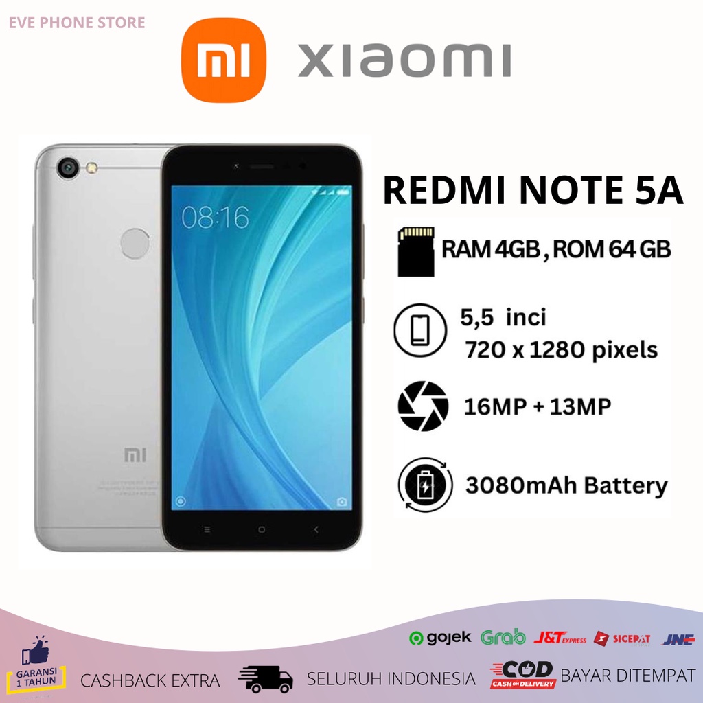 Jual XIAOMI REDMI NOTE 5A 4/64 3/32 2/16 GB NEW SEGEL FULLSET | Shopee ... Jual XIAOMI REDMI NOTE 5A 4/64 3/32 2/16 GB NEW SEGEL FULLSET | Shopee ...