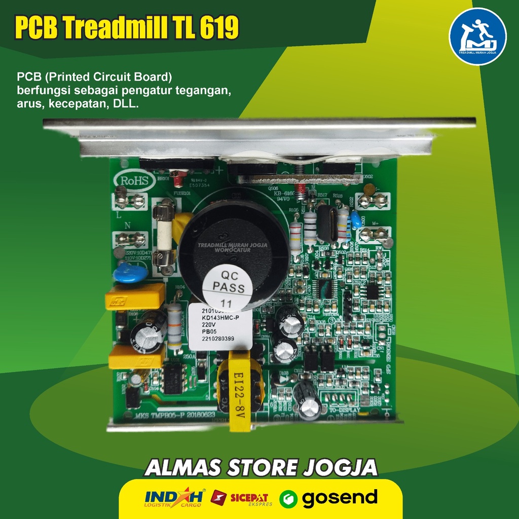 Jual MODUL TREADMILL Spare Part PCB (PRINTED CIRCUIT BOARD) TL619 Total ...