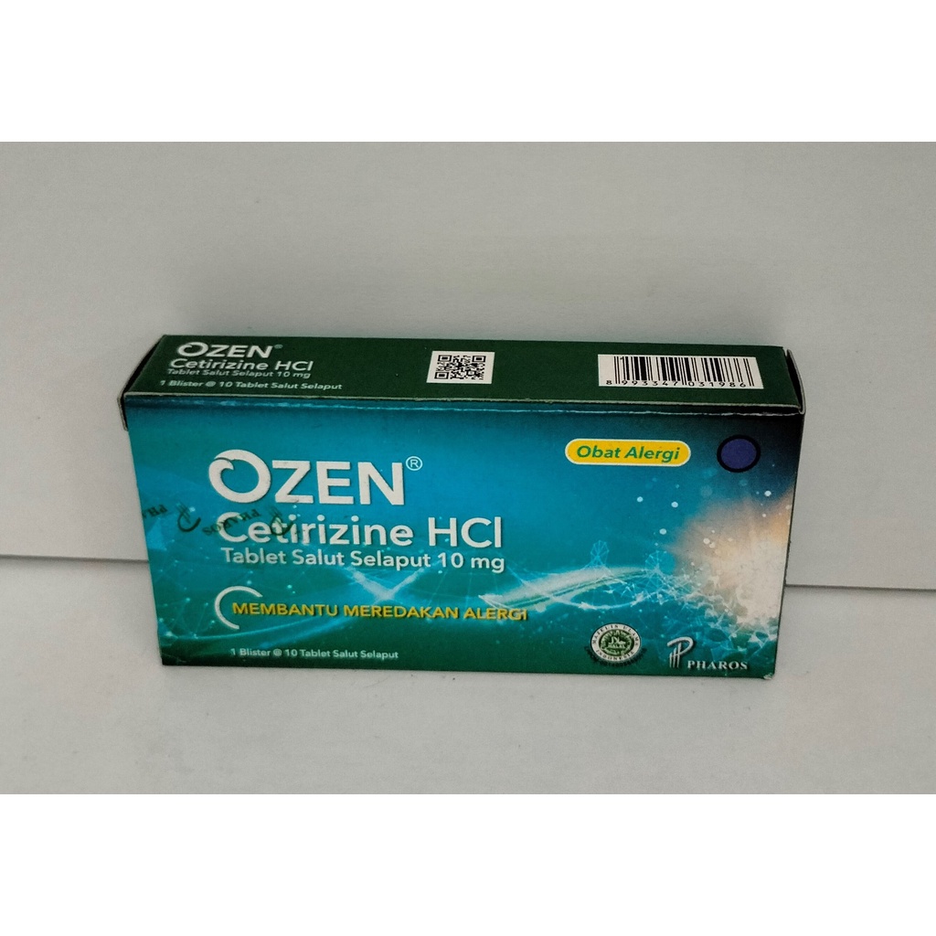 Jual OZEN 10 MG BLISTER 10 TABLET/CETIRIZINE/ANTI HISTAMINE/ANTI ALERGI ...