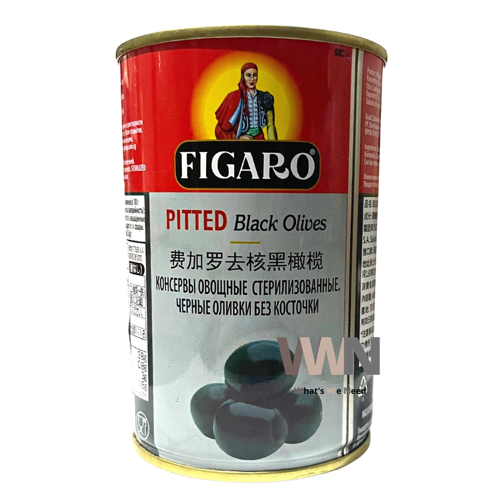 Jual Figaro Pitted Black Olives 400 gr - Kaleng Acar Buah Zaitun Hitam | Shopee Indonesia