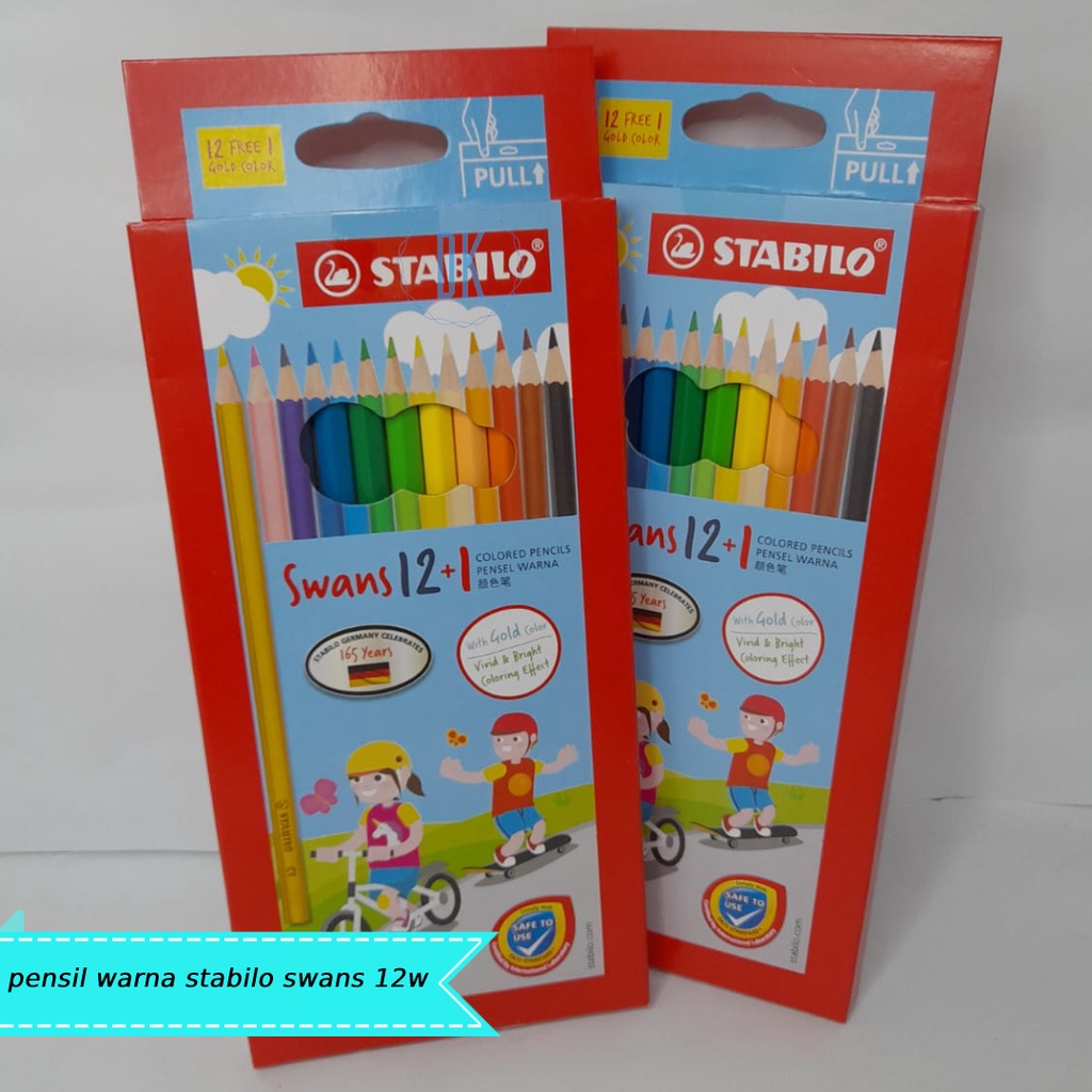 Jual pensil warna stabilo swans 12 warna | Shopee Indonesia