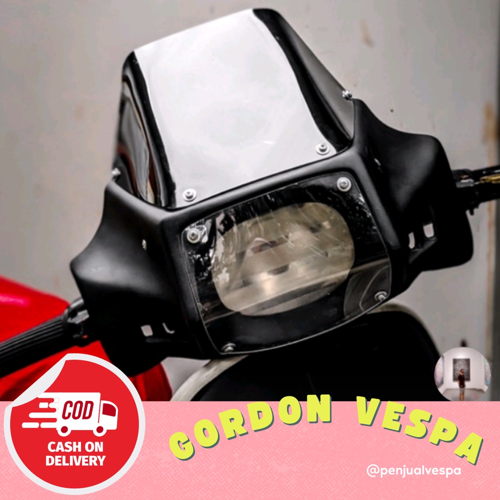 Jual Aksesoris Vespa Driver Screen Gordon Vespa PX Series Exclusive Strada Spartan PS New PX ...