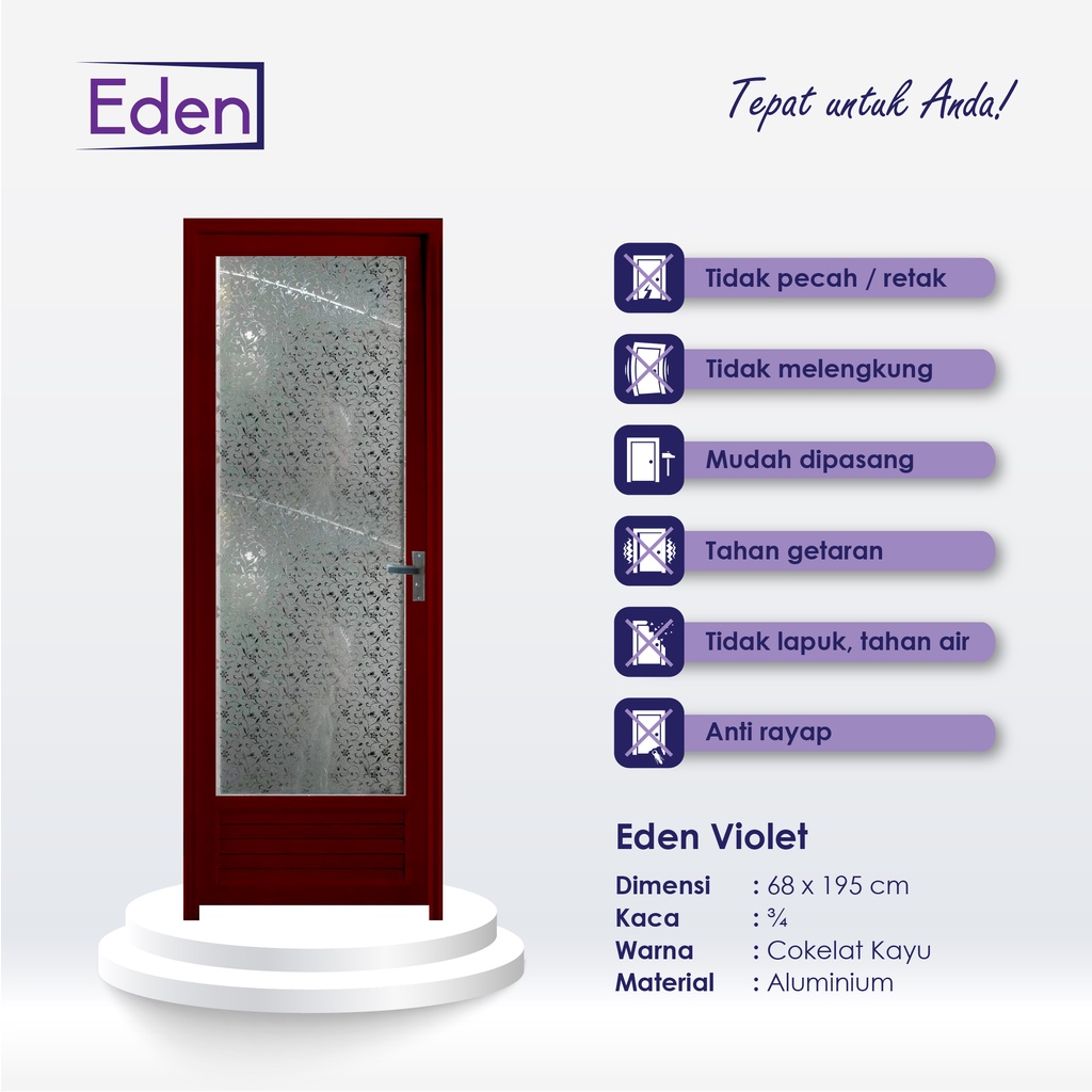 Jual Pintu Kamar Mandi Eden Violet | Shopee Indonesia
