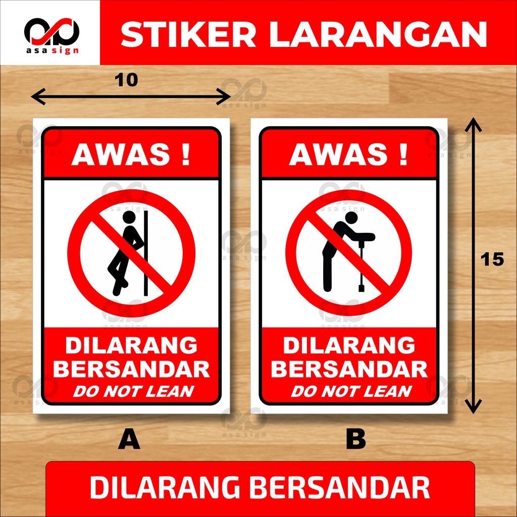 Jual STIKER DILARANG BERSANDAR | STIKER LARANGAN | STIKER KESELAMATAN ...