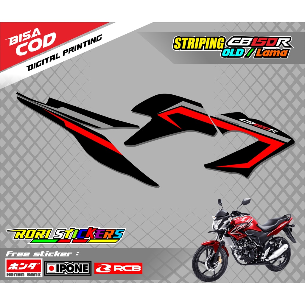 Jual STRIPING VARIASI CB150 R OLD / STICKER LIST MOTOR CB150 R LAMA ...
