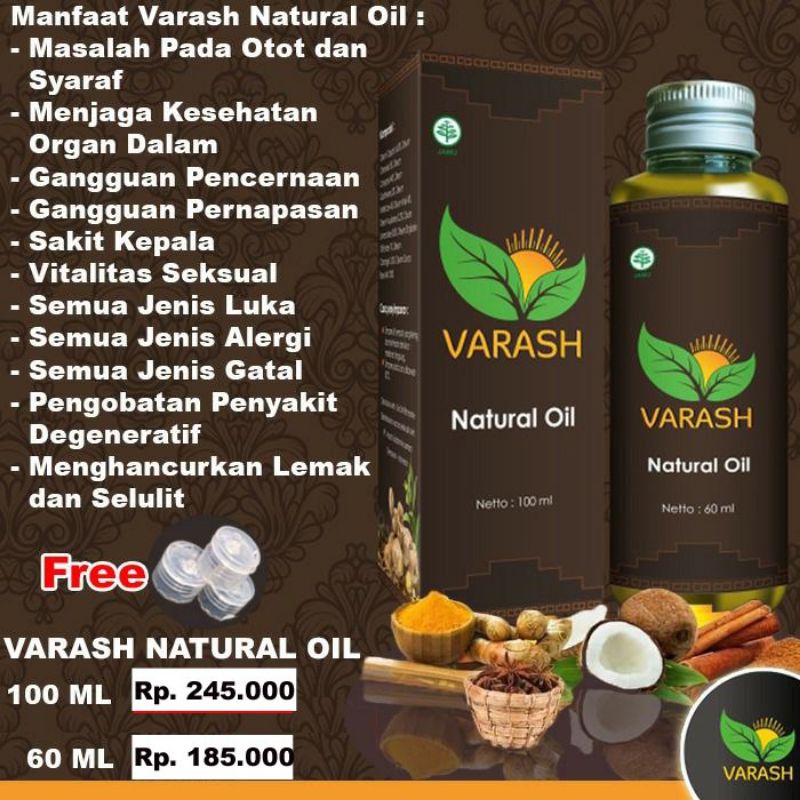 Jual MINYAK VARASH NATURAL OIL ( VNO ) ORI / MINYAK PIJAT BALUR GOSOK / MINYAK OBAT KESEHATAN ...