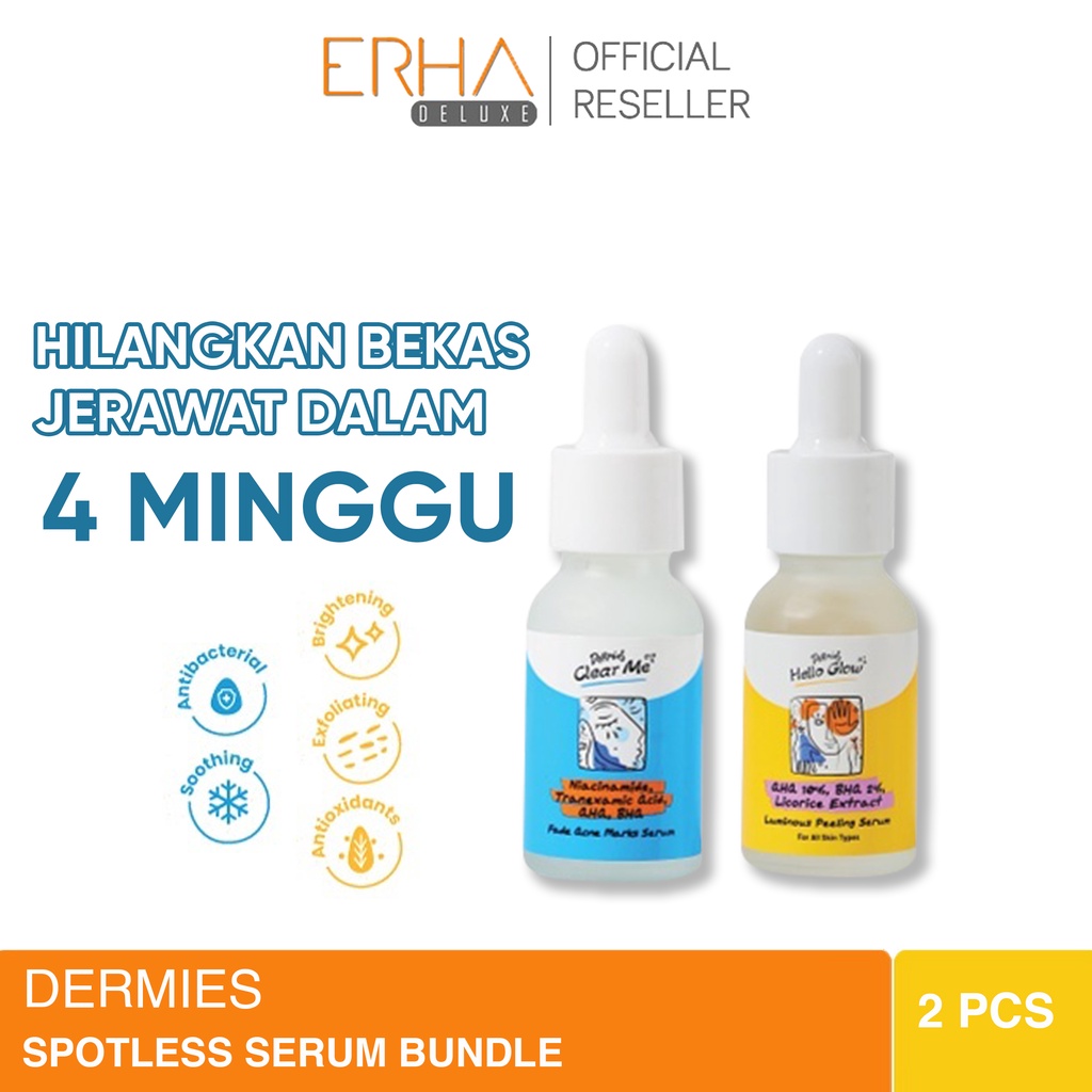 Jual Dermies Clear Me Fade Acne Marks Serum + Peeling Serum - Paket Serum Atasi Bekas Jerawat ...